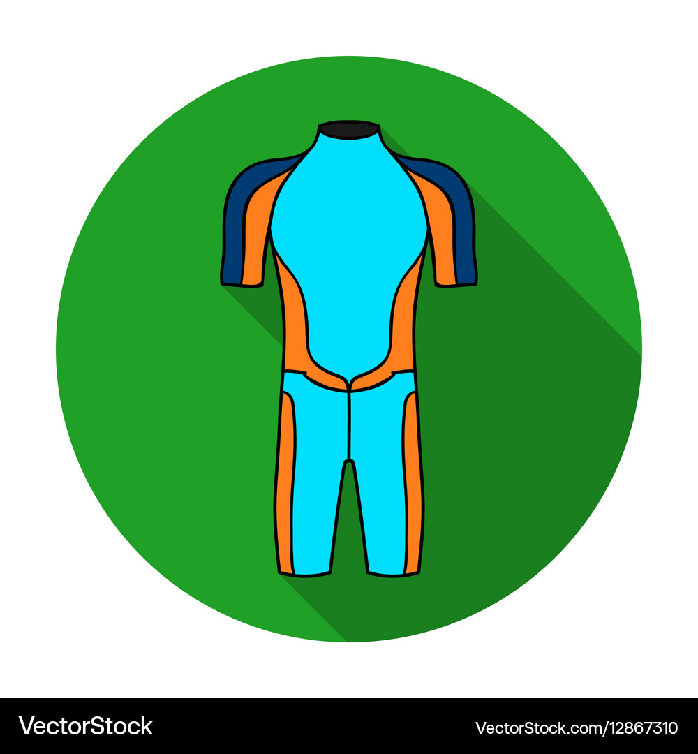 Wetsuit icon in flat style isolated on white Vector Image