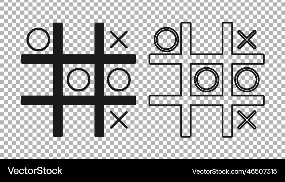 Black tic tac toe game icon isolated Royalty Free Vector