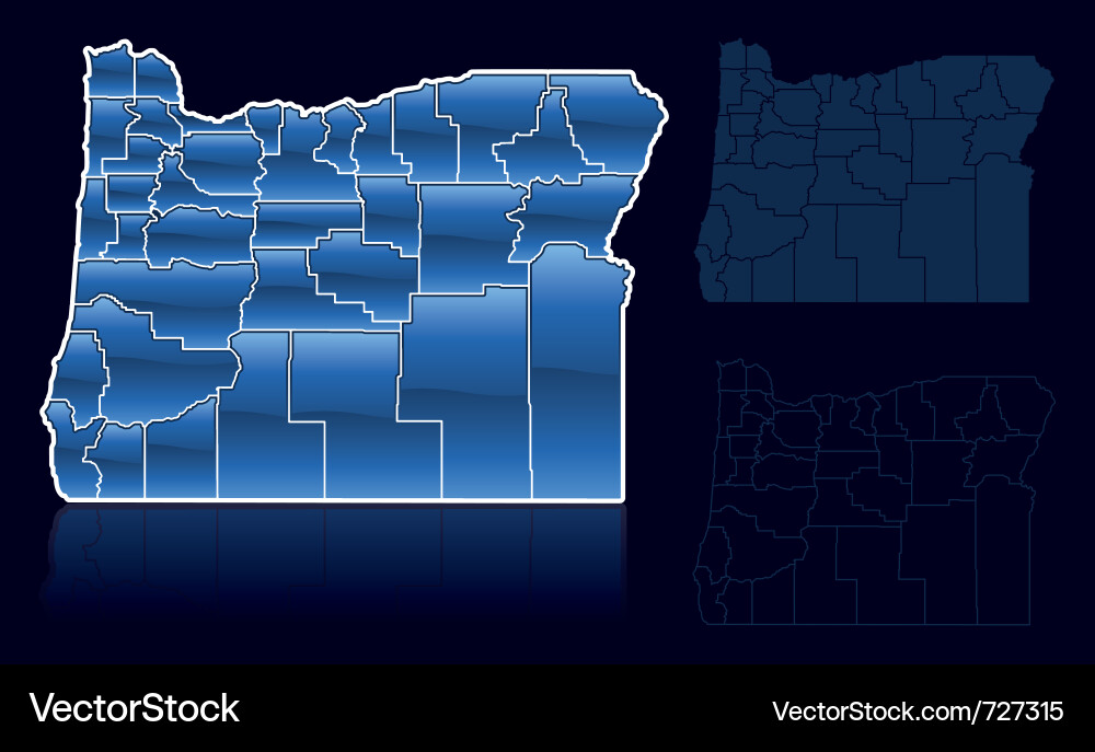 Counties of oregon Royalty Free Vector Image - VectorStock