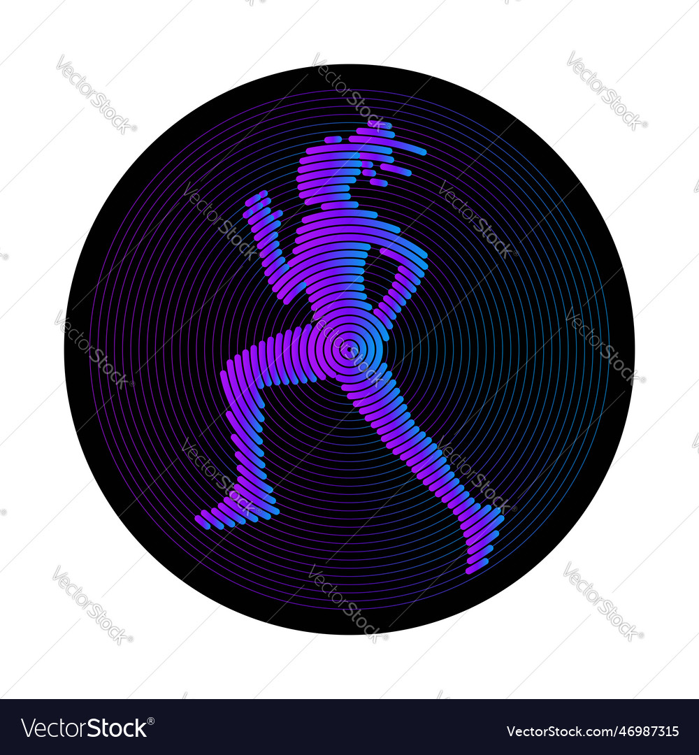 Running woman creative silhouette created from Vector Image