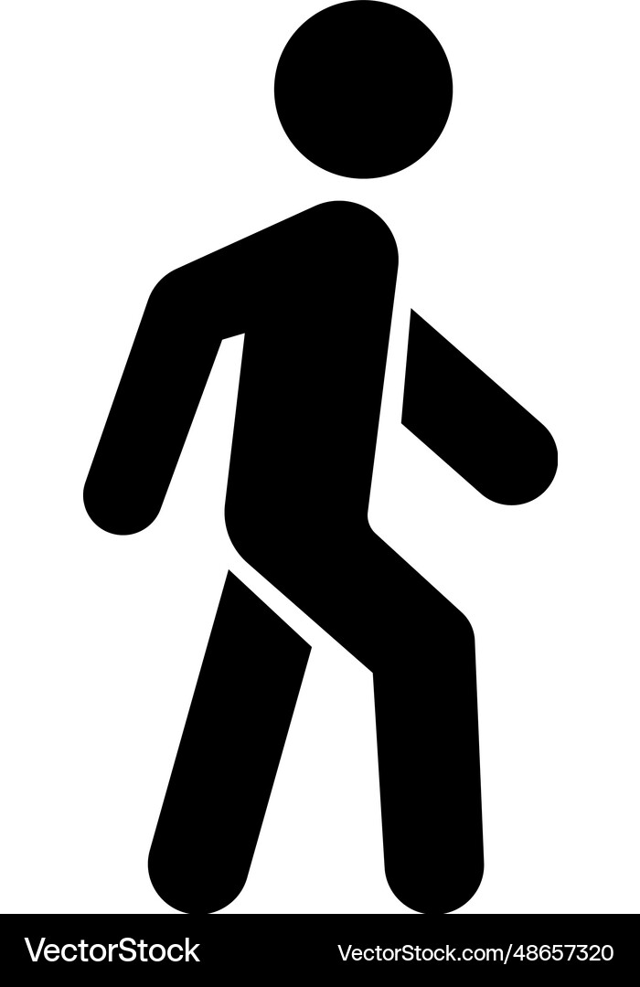 A person walking or walk sign flat man Royalty Free Vector