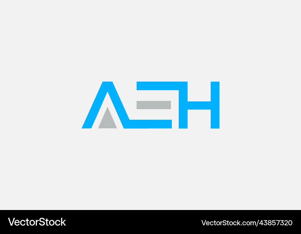 Abstract aeh letter modern minimalist logo Vector Image