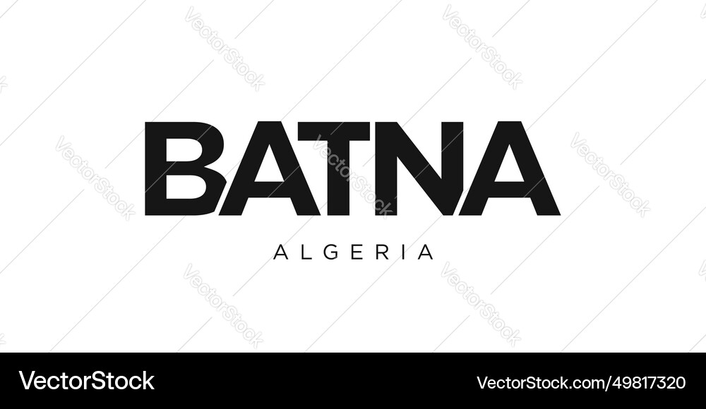 Batna in the algeria emblem design features Vector Image