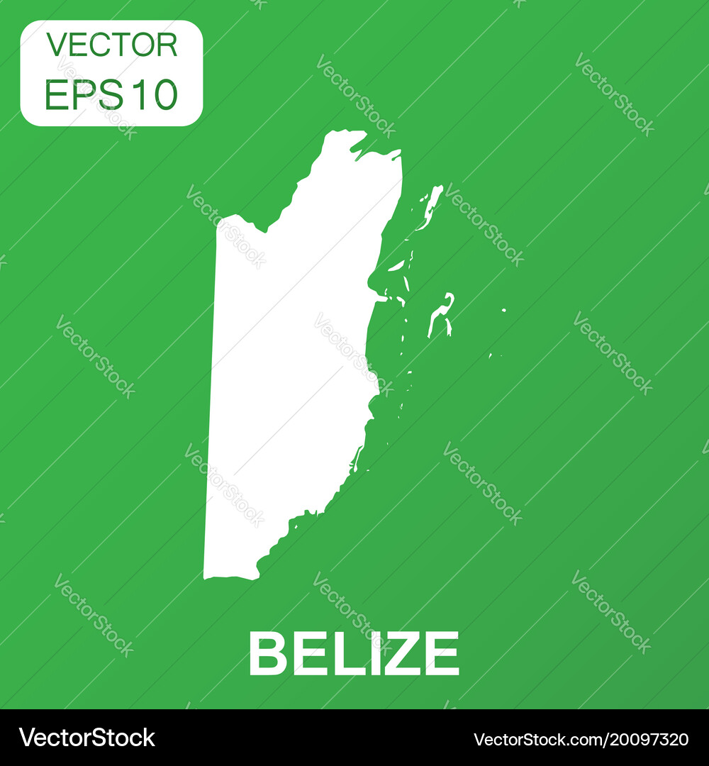Belize map icon business concept pictograph Vector Image