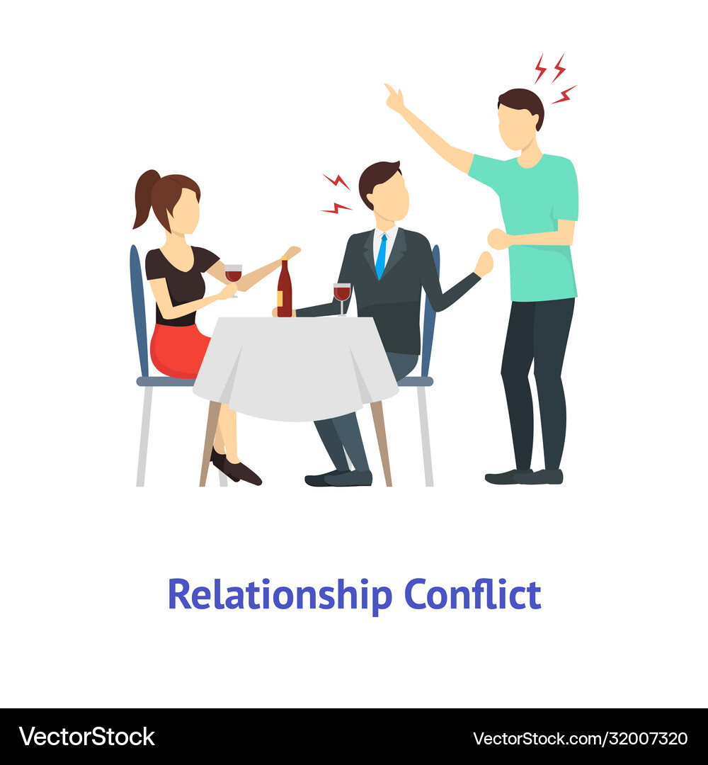 Cartoon color characters people relationship Vector Image