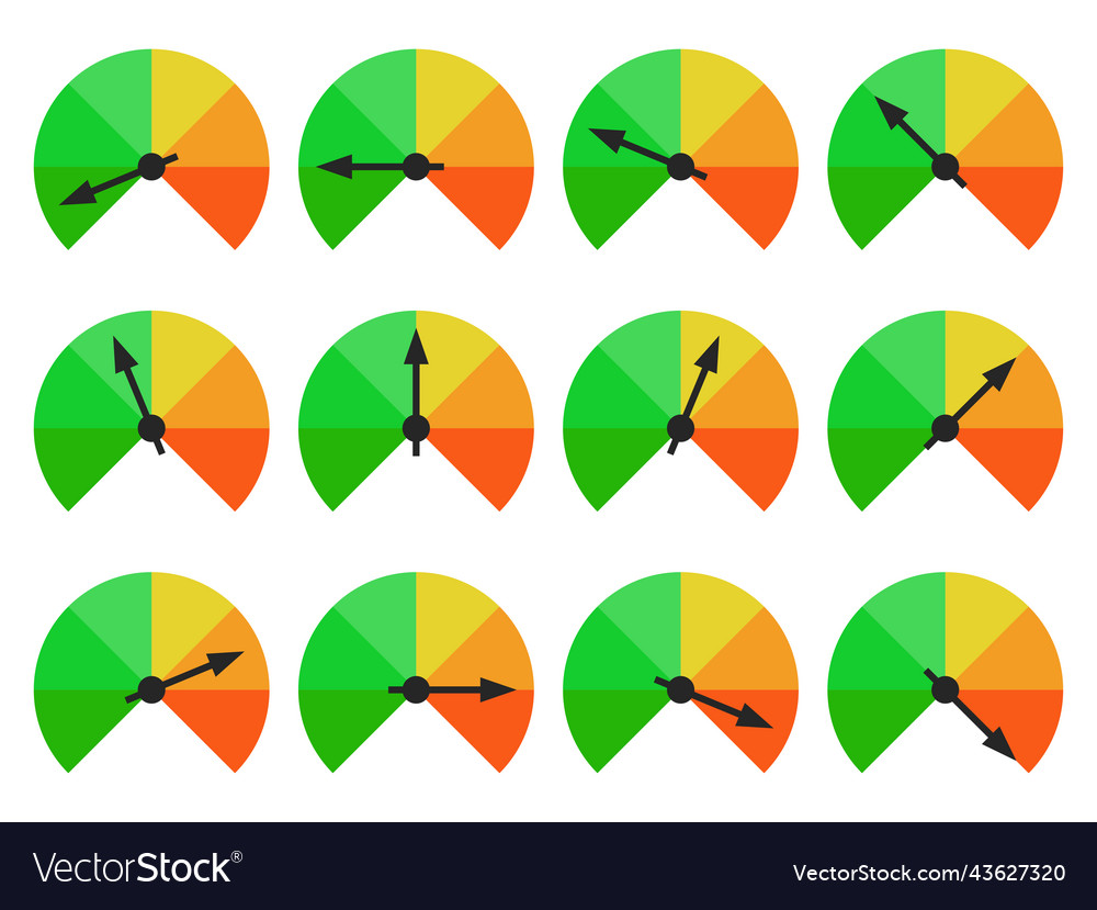 Credit score indicator from good Royalty Free Vector Image
