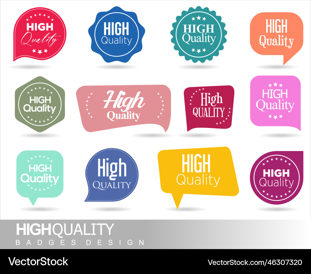 High quality badge and tags in flat design style Vector Image