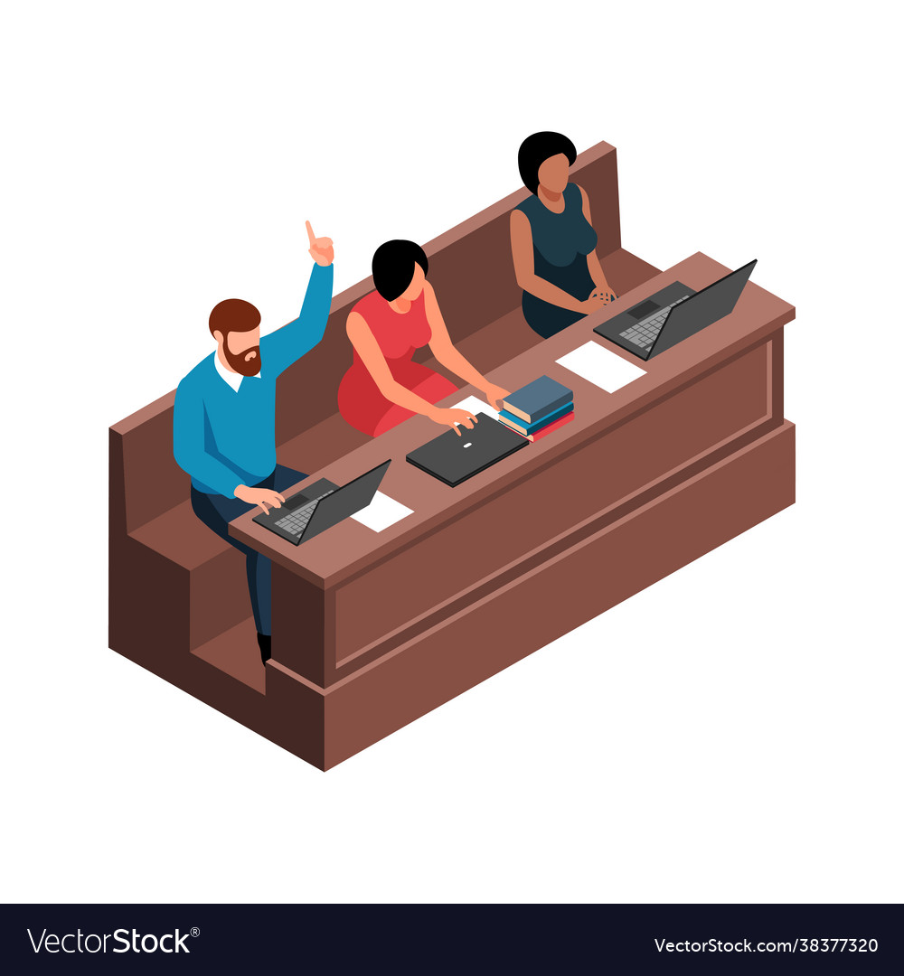Isometric students Royalty Free Vector Image - VectorStock