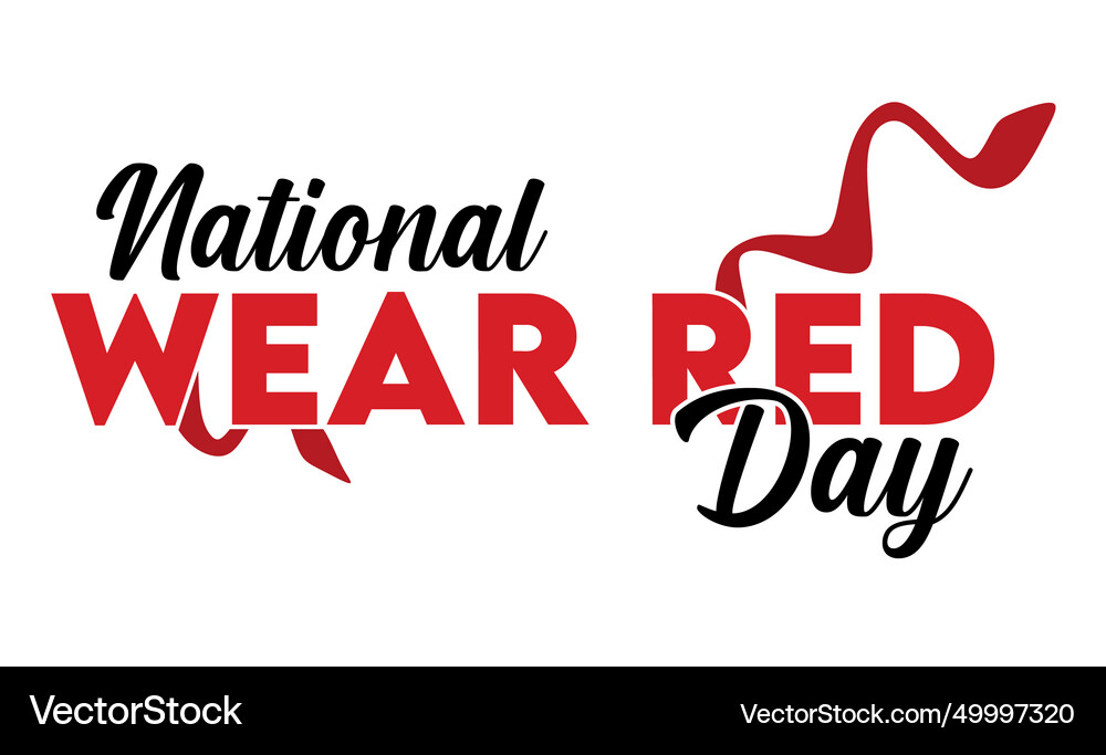 National wear red day Royalty Free Vector Image