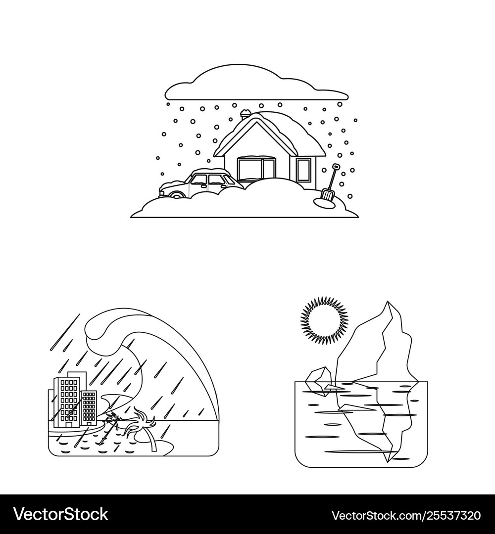 Natural and disaster logo Royalty Free Vector Image