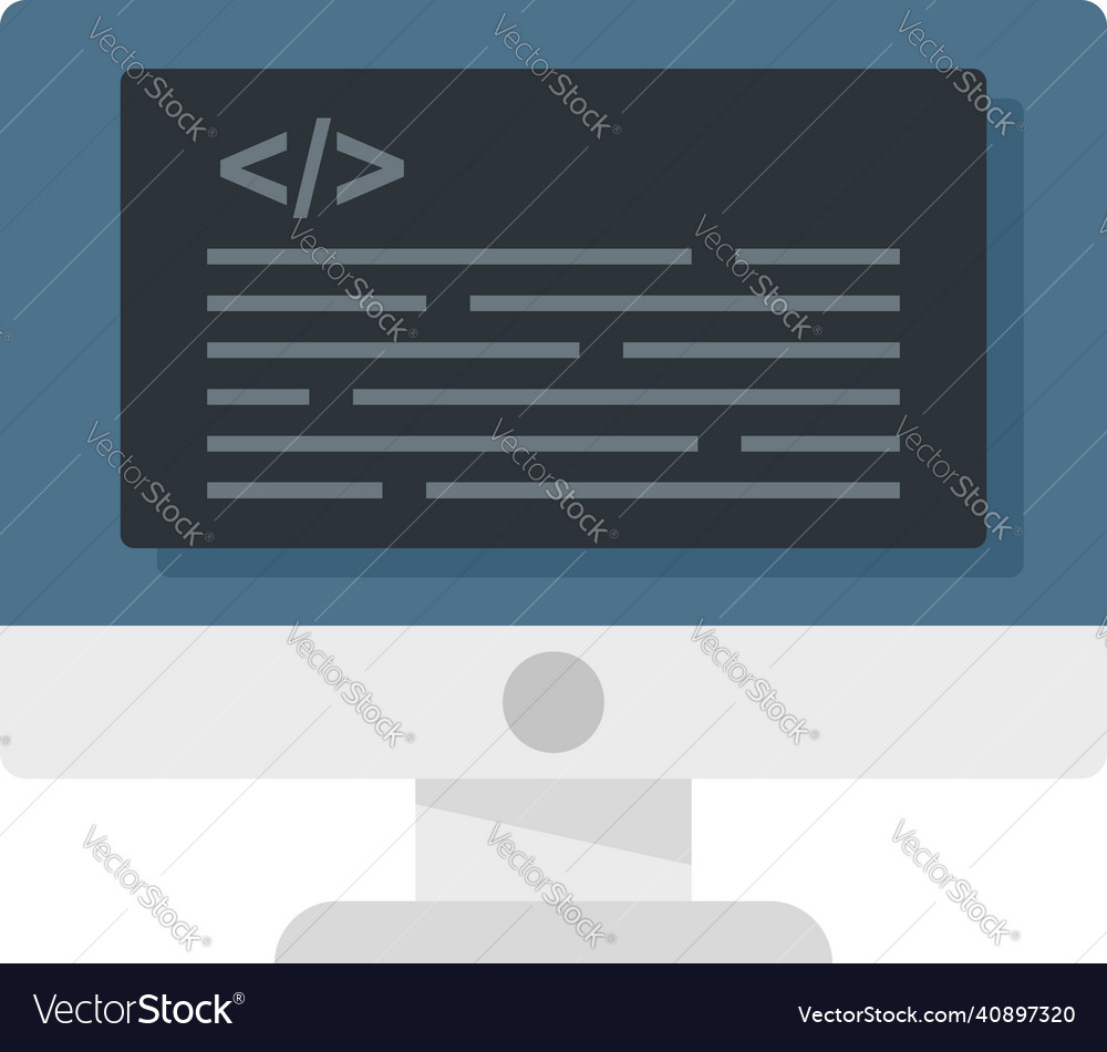 Online testing software icon flat isolated Vector Image