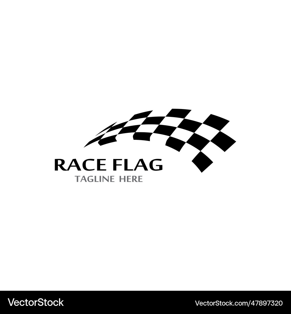Race flag icon simple design template Royalty Free Vector