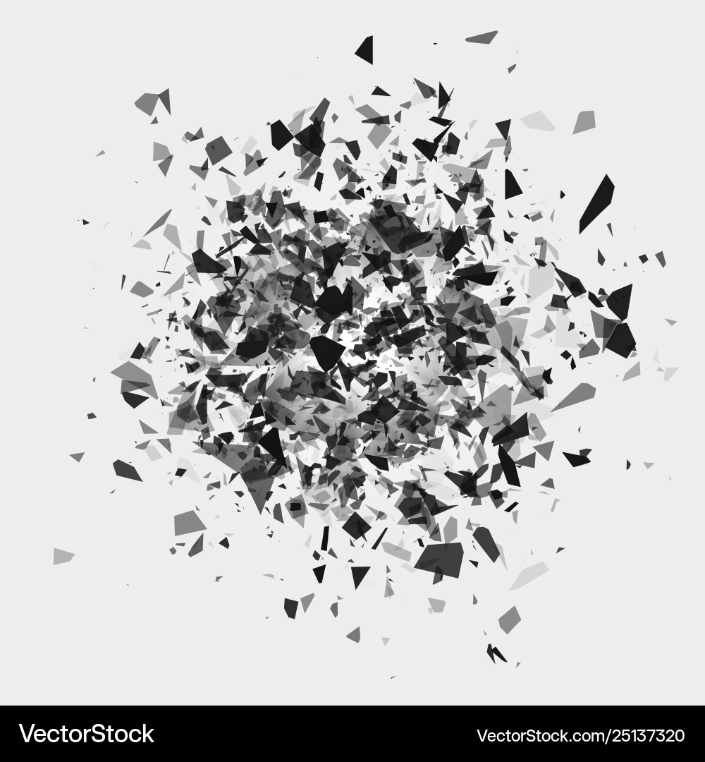 Shatter and destruction effect abstract cloud of Vector Image