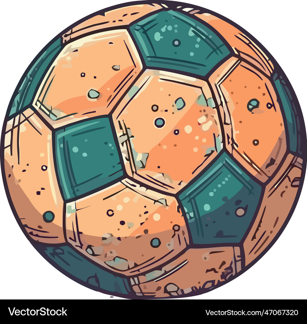 Soccer ball symbolizes motion and competition Vector Image