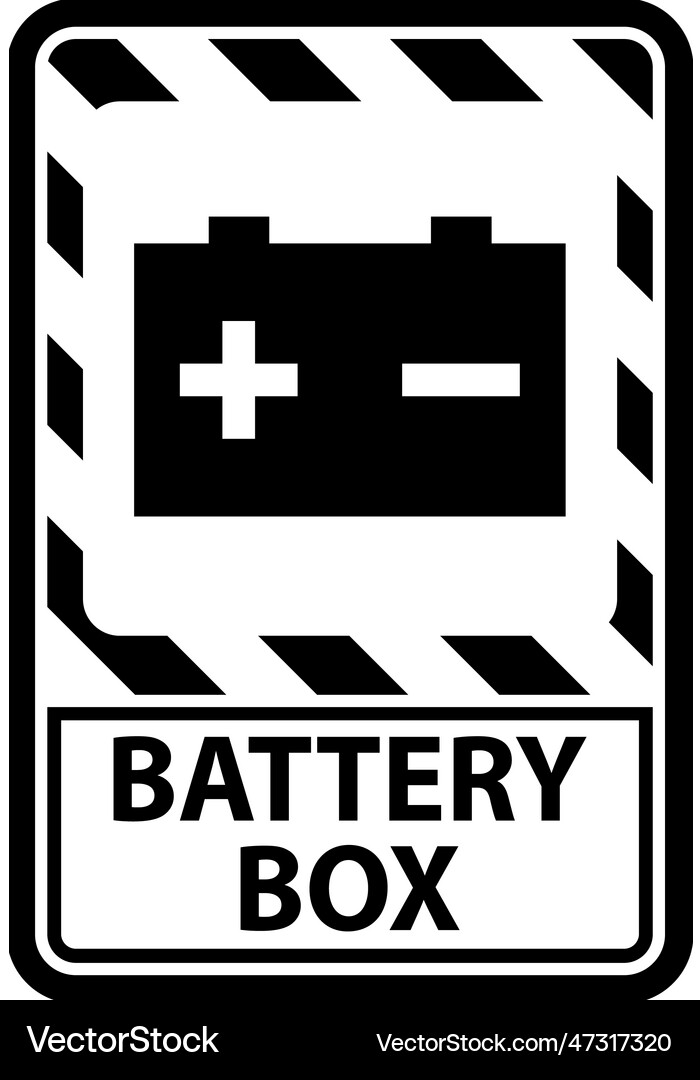 Symbol battery sign battery box on white Vector Image