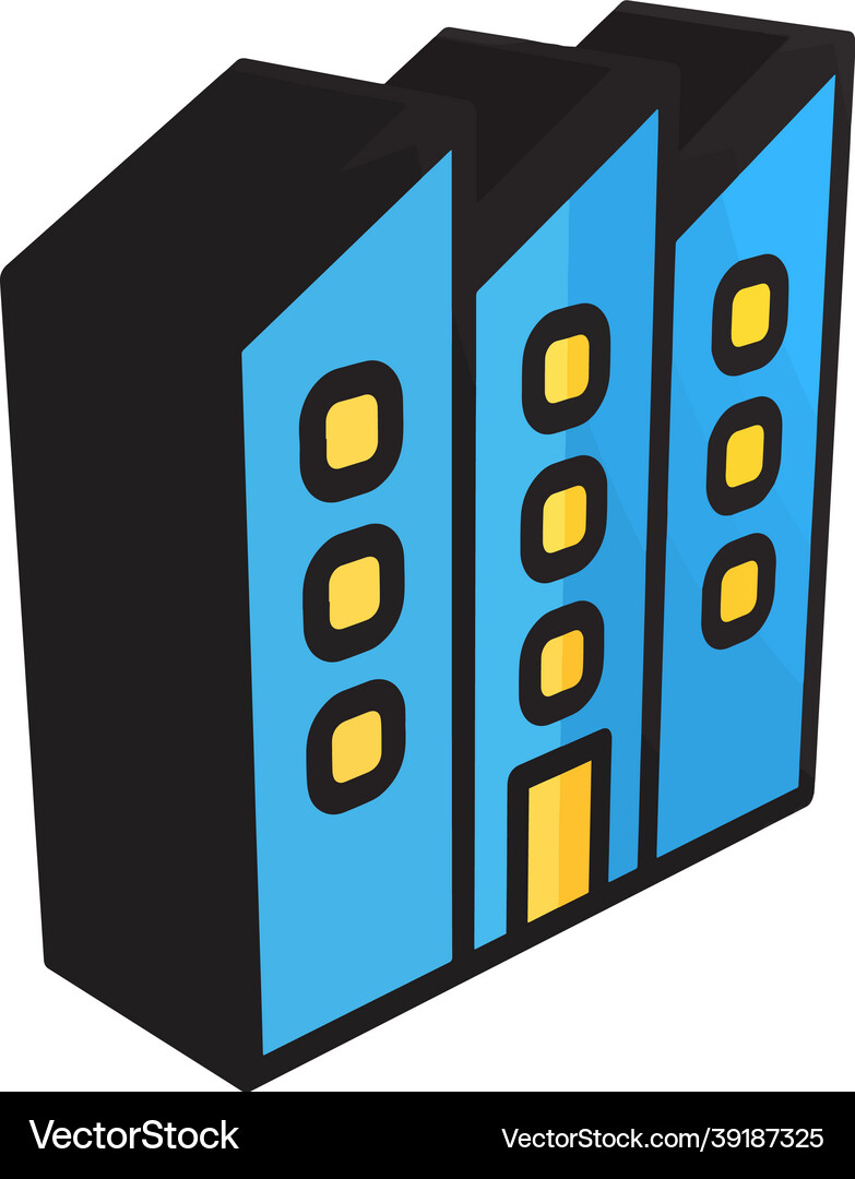 3d and logo building style icon perfect Royalty Free Vector
