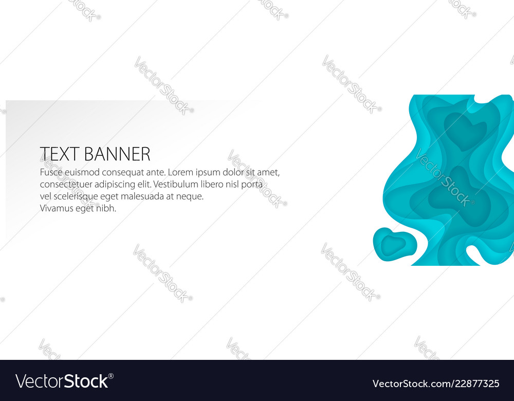 Banner with blue gradient shapes Royalty Free Vector Image