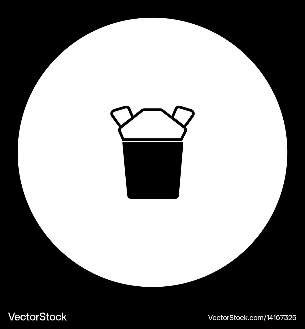 Black take away fast food box Royalty Free Vector Image