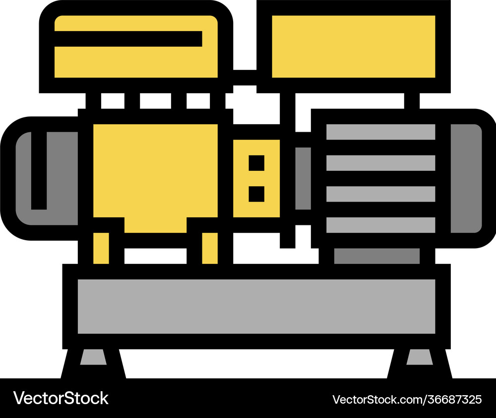 Centrifugal air compressor color icon Royalty Free Vector