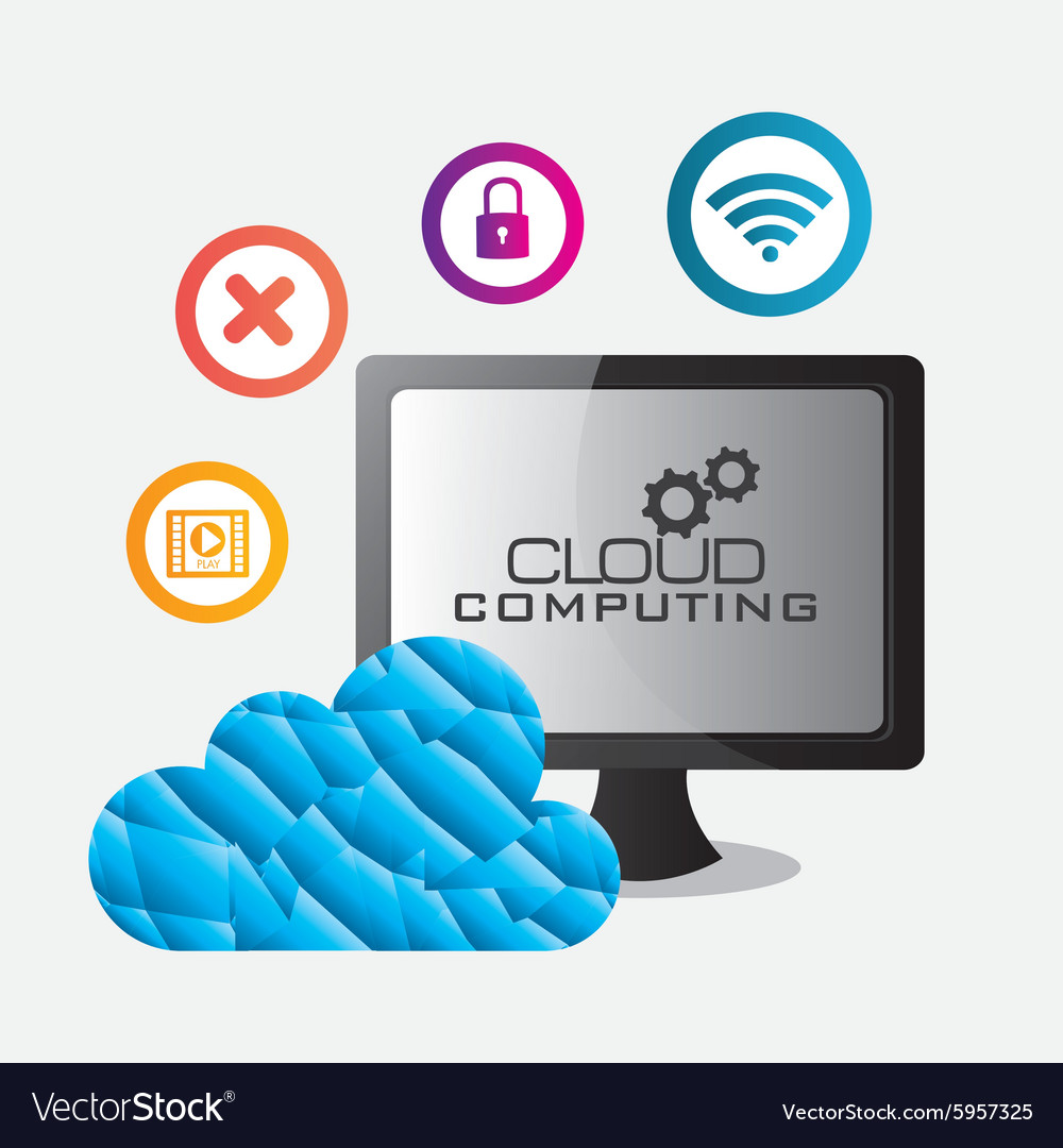Cloud computing design Royalty Free Vector Image