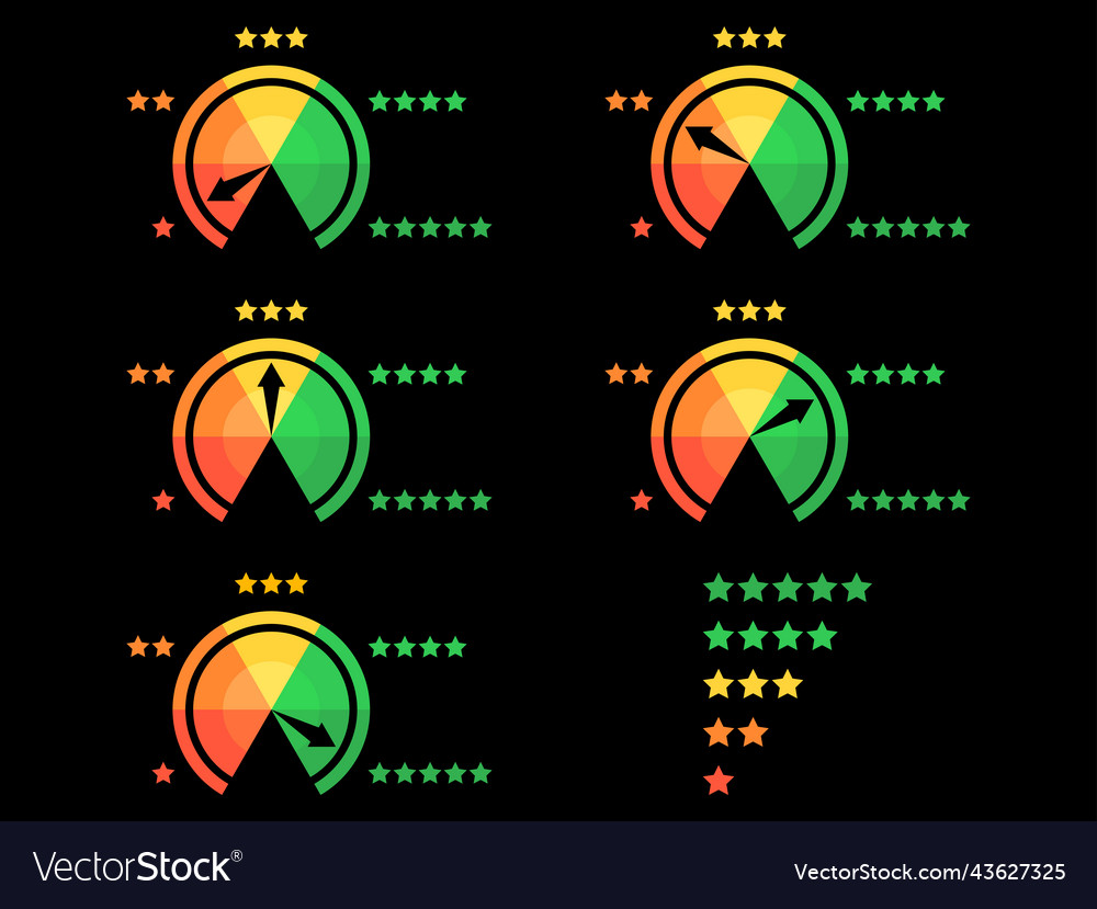 Credit score indicator from good Royalty Free Vector Image
