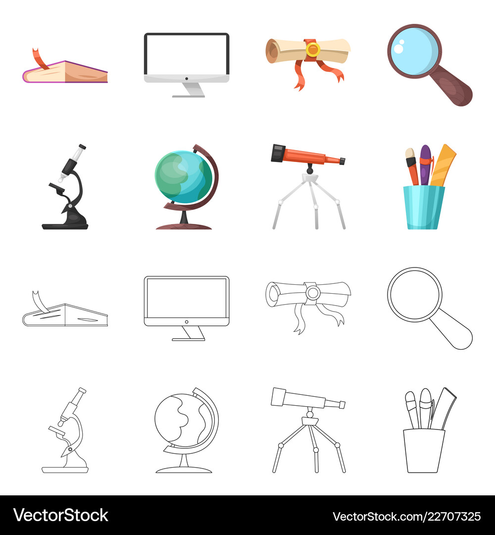 Isolated object of education and learning logo Vector Image