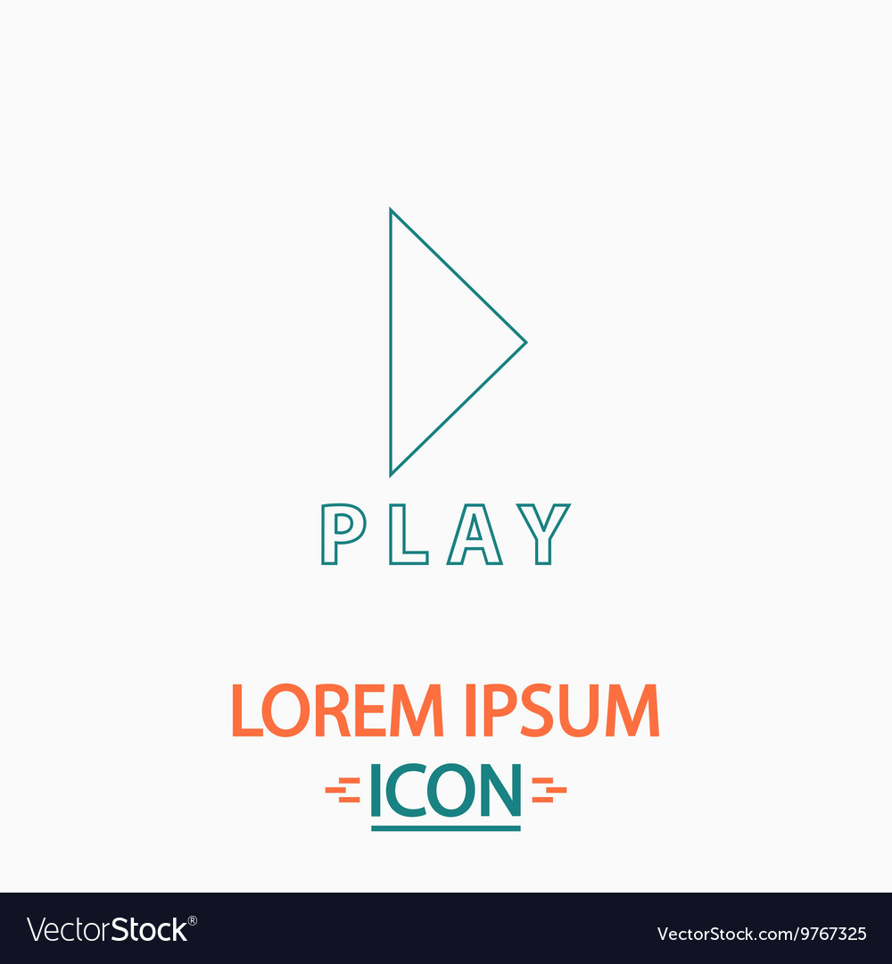 Play button computer symbol Royalty Free Vector Image