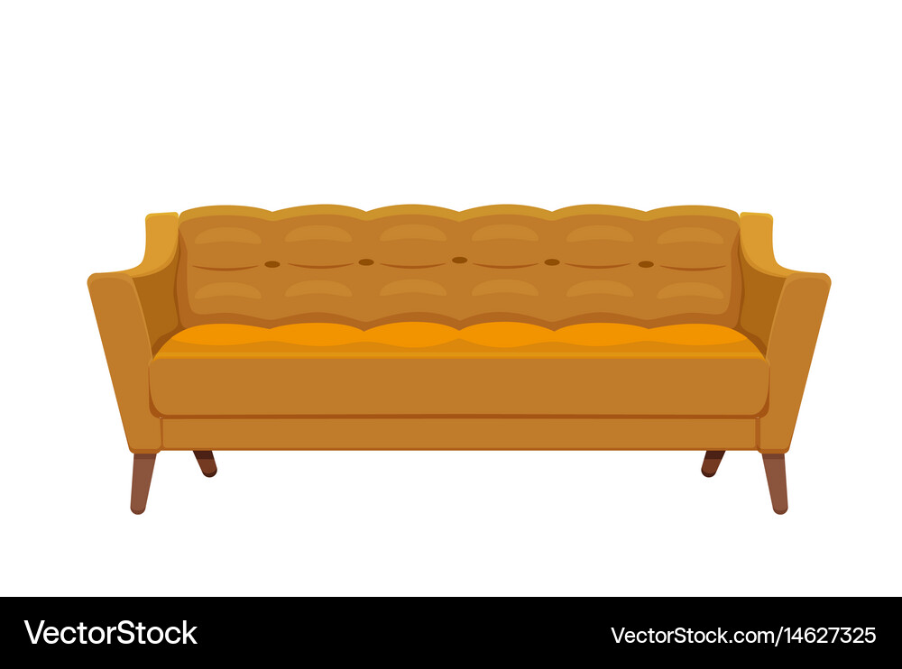 Sofa and couches colorful cartoon Royalty Free Vector Image