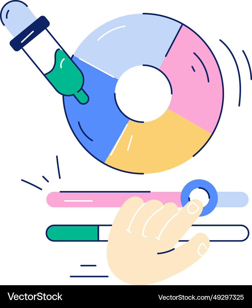 Trendy flat of colour picker Royalty Free Vector Image