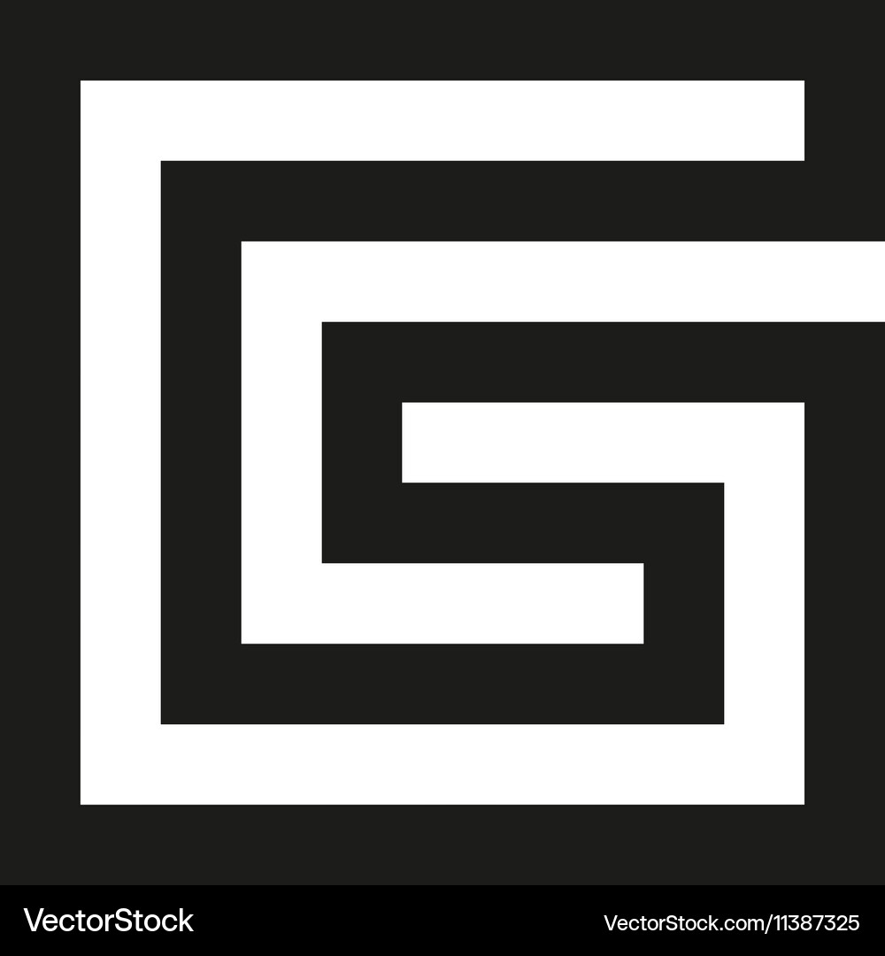 Unusual geometric letter g architecture Royalty Free Vector