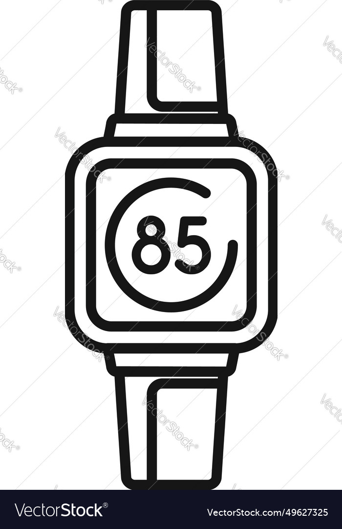 Wearable Tracker Icon Outline Fitness Royalty Free Vector