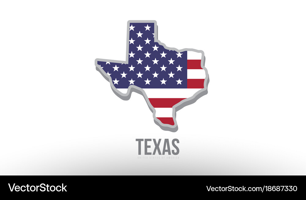 A county state with us united states flag Vector Image