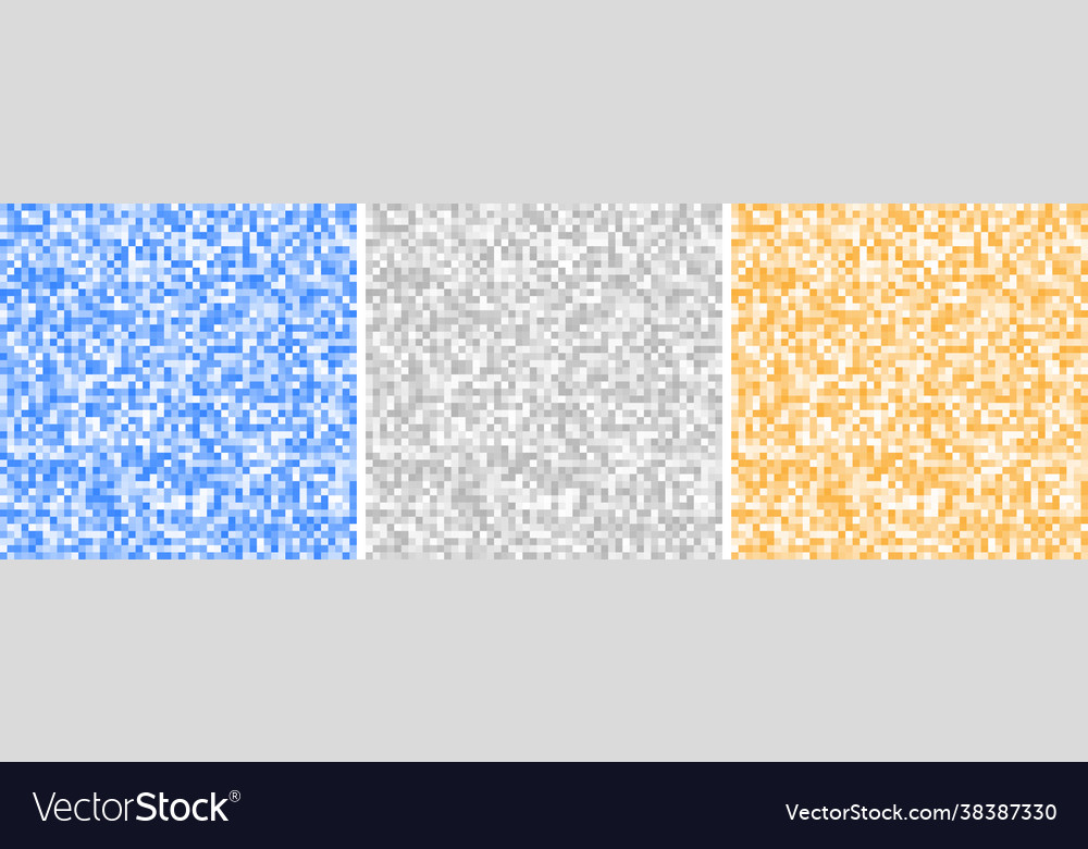 Abstract pixel backgrounds set pixel pattern Vector Image