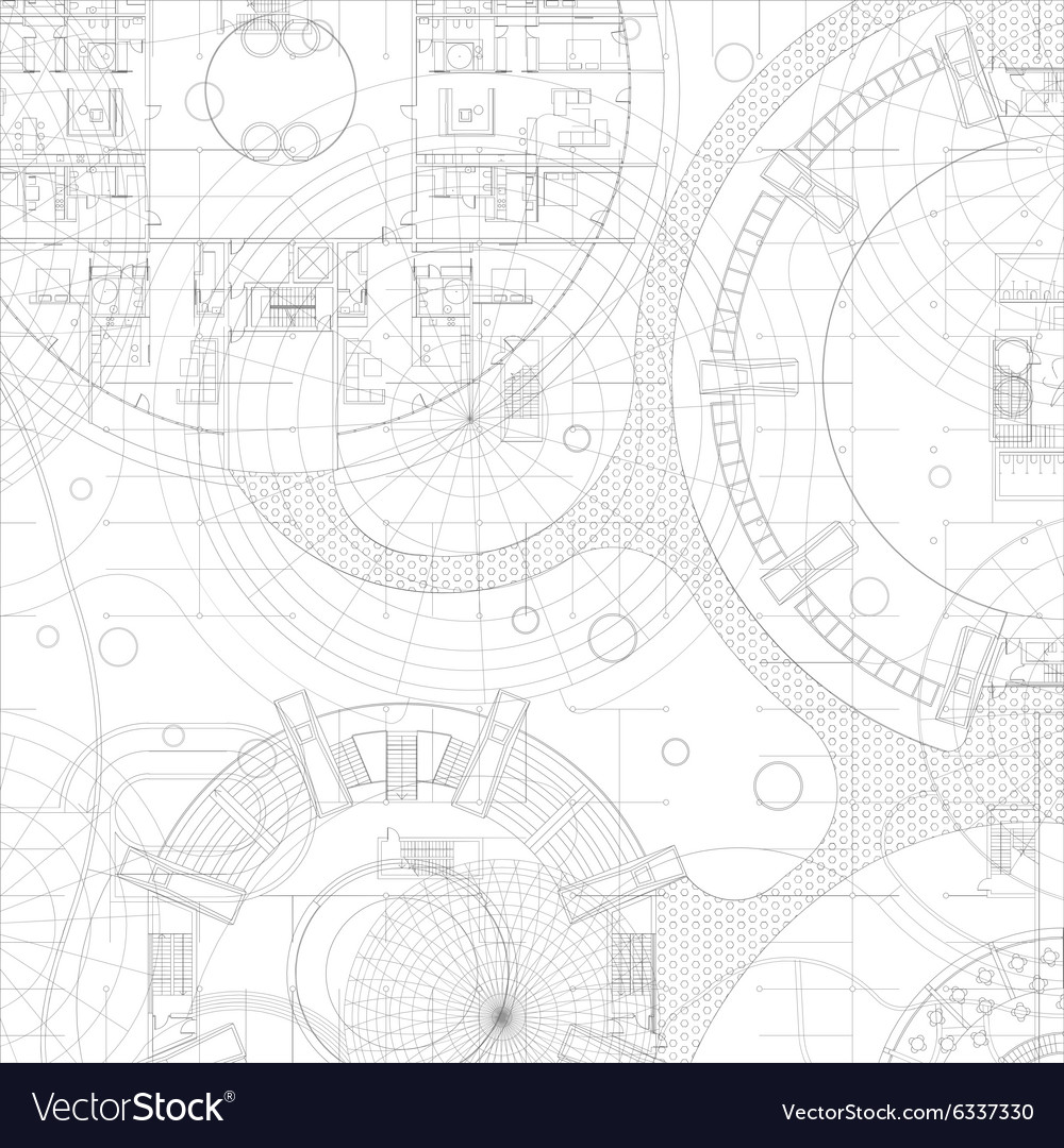 Architectural blueprint Royalty Free Vector Image