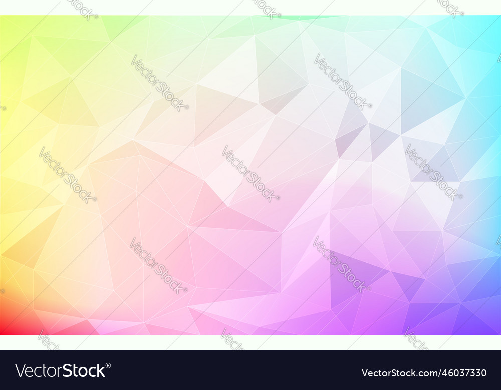 Background material polygon-like rainbow gradient Vector Image