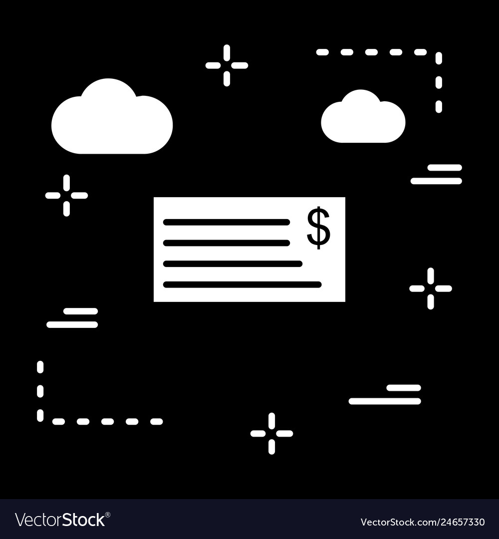 Cheque icon Royalty Free Vector Image - VectorStock