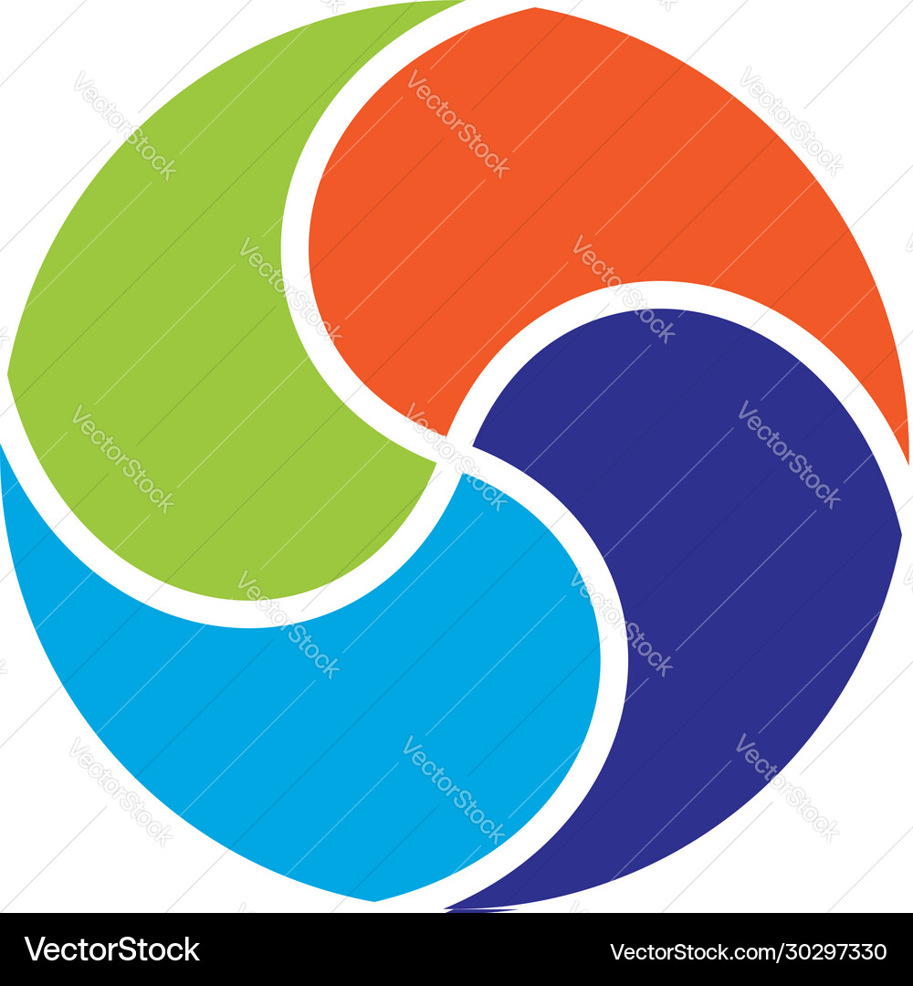 Colorful ball logo template design eps 10 Vector Image