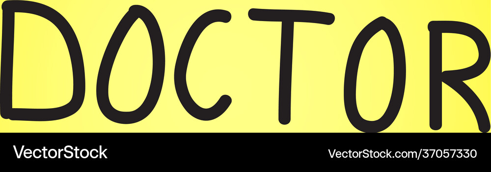 Doctor word on a note paper with pin white Vector Image