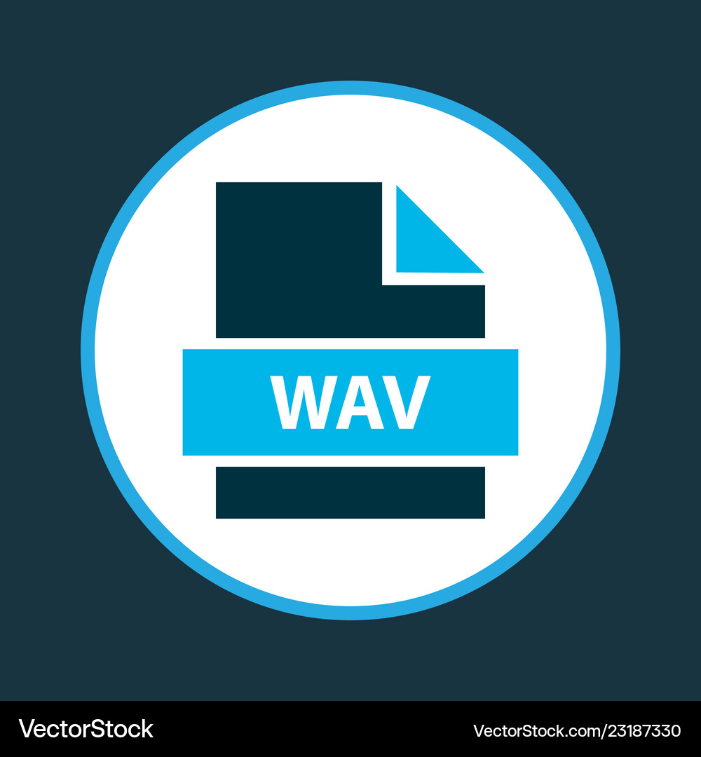 File wav icon colored symbol premium quality Vector Image