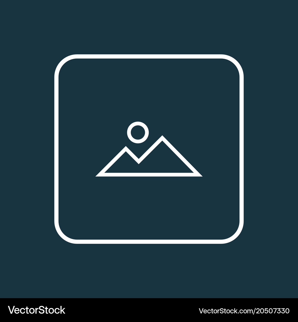 Mountain icon line symbol premium quality Vector Image