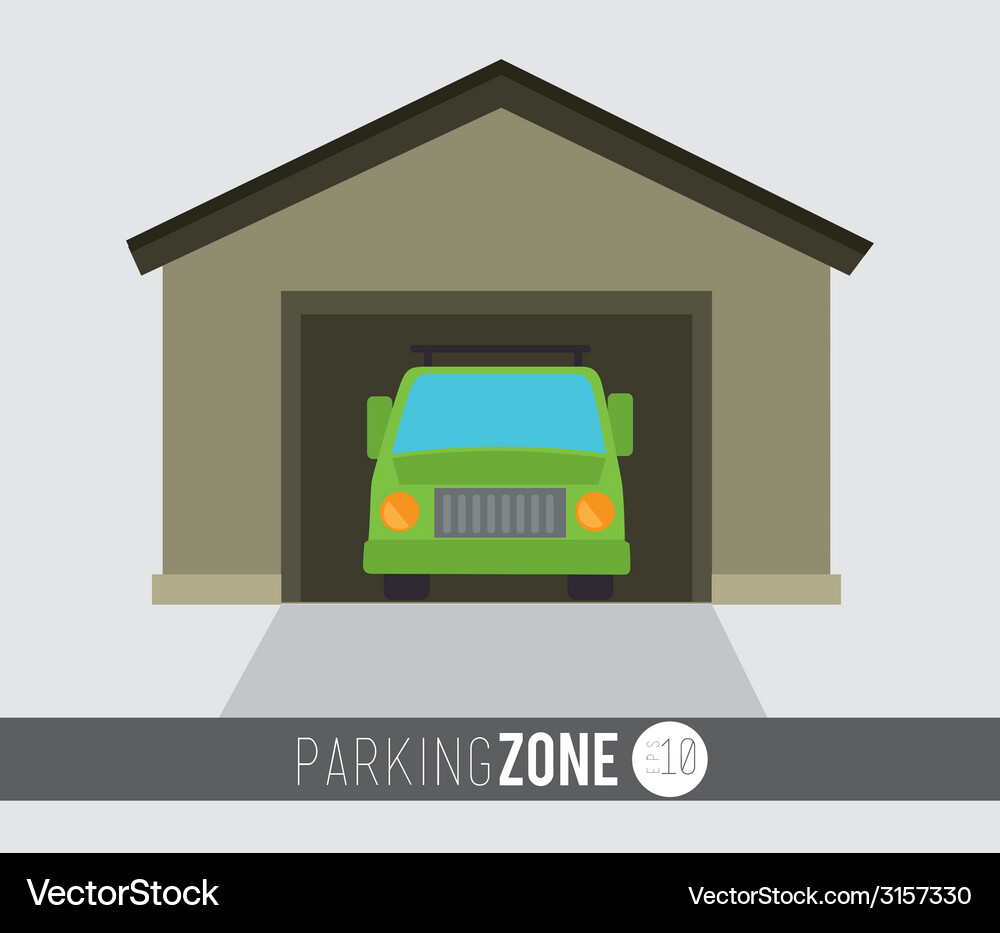 Parking design over white background Royalty Free Vector