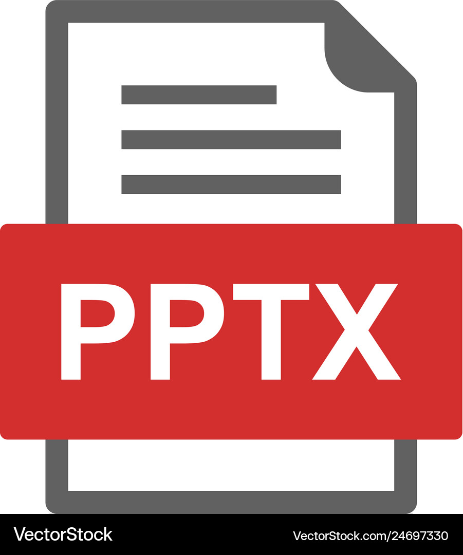 Pptx file document icon Royalty Free Vector Image