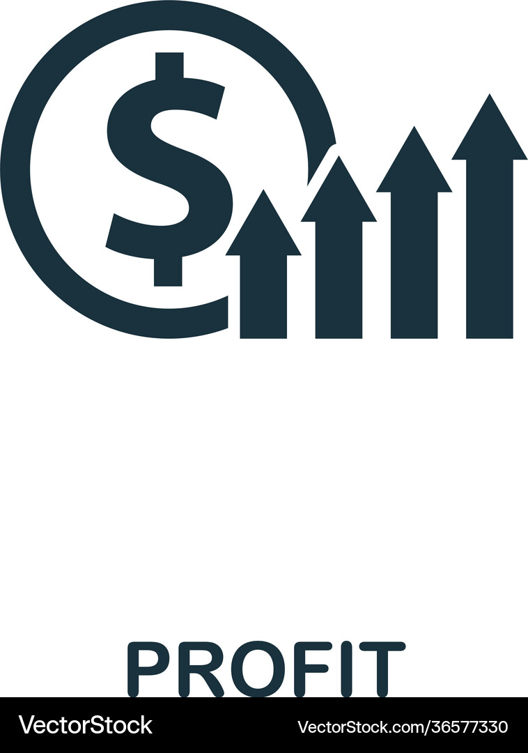 Profit icon premium style design from startup Vector Image