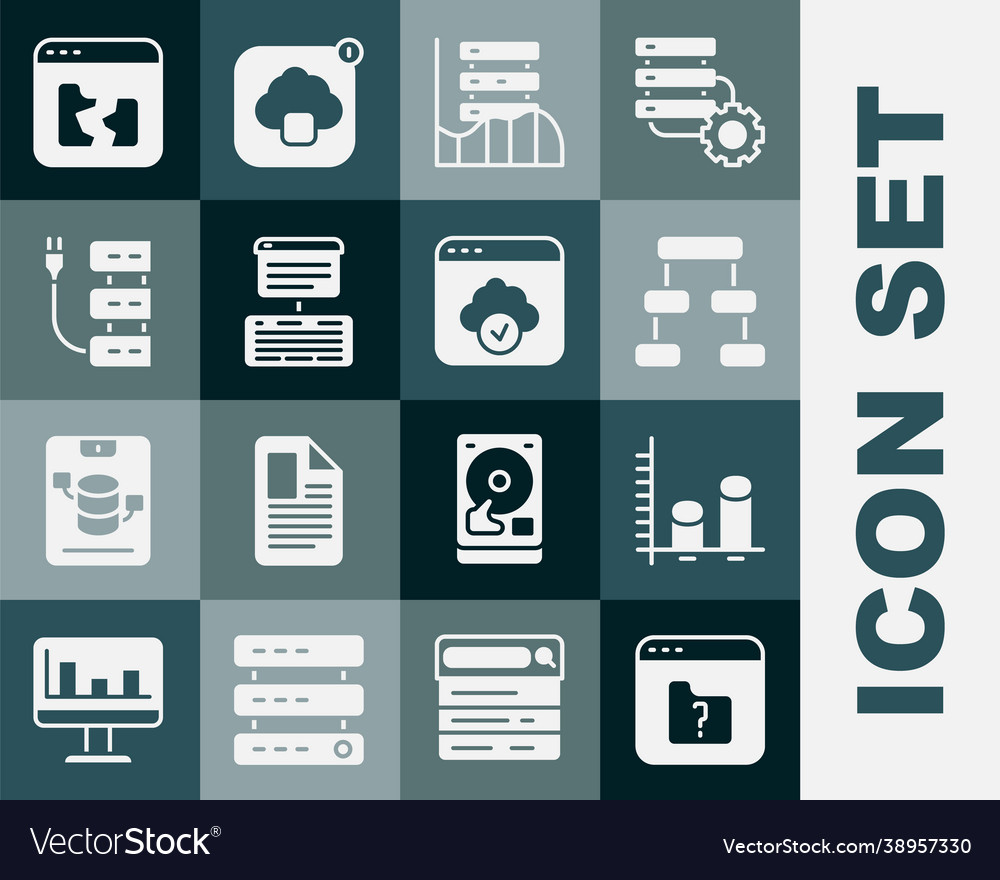 Set file missing data analysis hierarchy Vector Image Set file missing data analysis hierarchy Vector Image