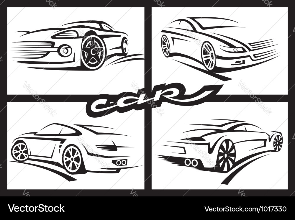 Set of cars Royalty Free Vector Image - VectorStock