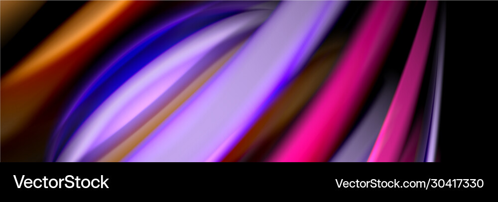 Silk and smooth flow wave poster design color Vector Image