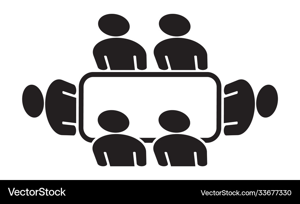 Team business meeting or teamwork presentation Vector Image