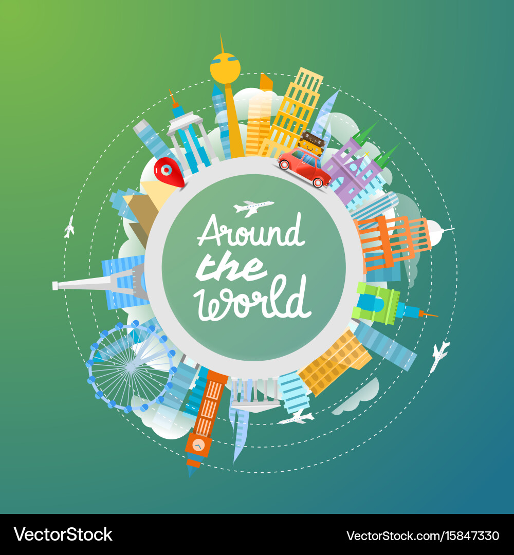Vacation travelling concept travel Royalty Free Vector Image