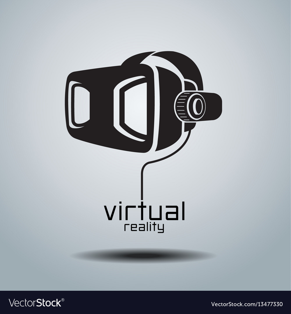 Virtual reality headset icon flat design Vector Image Virtual reality headset icon flat design Vector Image