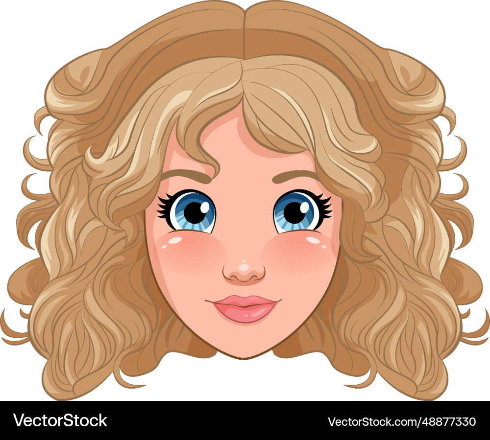 Woman head cartoon isolated Royalty Free Vector Image
